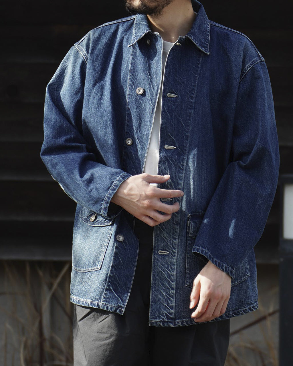 CIOTA M-41 米軍 デニム カバーオール ジャケット メンズ M-41 US ARMY Denim Coverall Jacket JKLM-136-PIMDBL-D セルビッチ ...