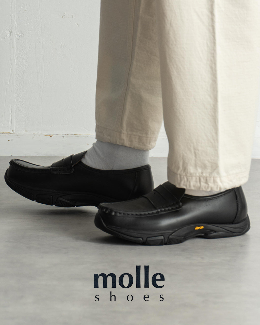Men'sモールシューズ/molle shoes ハイブリッド ローファーズ メンズ HYBRID LOAFERS 靴 シューズ レザー ...