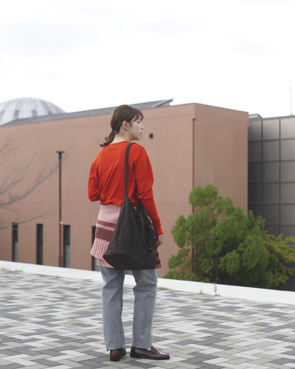 Morphee モルフェ 3WAY LARGE TOTE (L size) SUEDE DARK CHOCO Morphee モルフェ 3WAY LARGE TOTE (L size) SUEDE DARK CHOCO