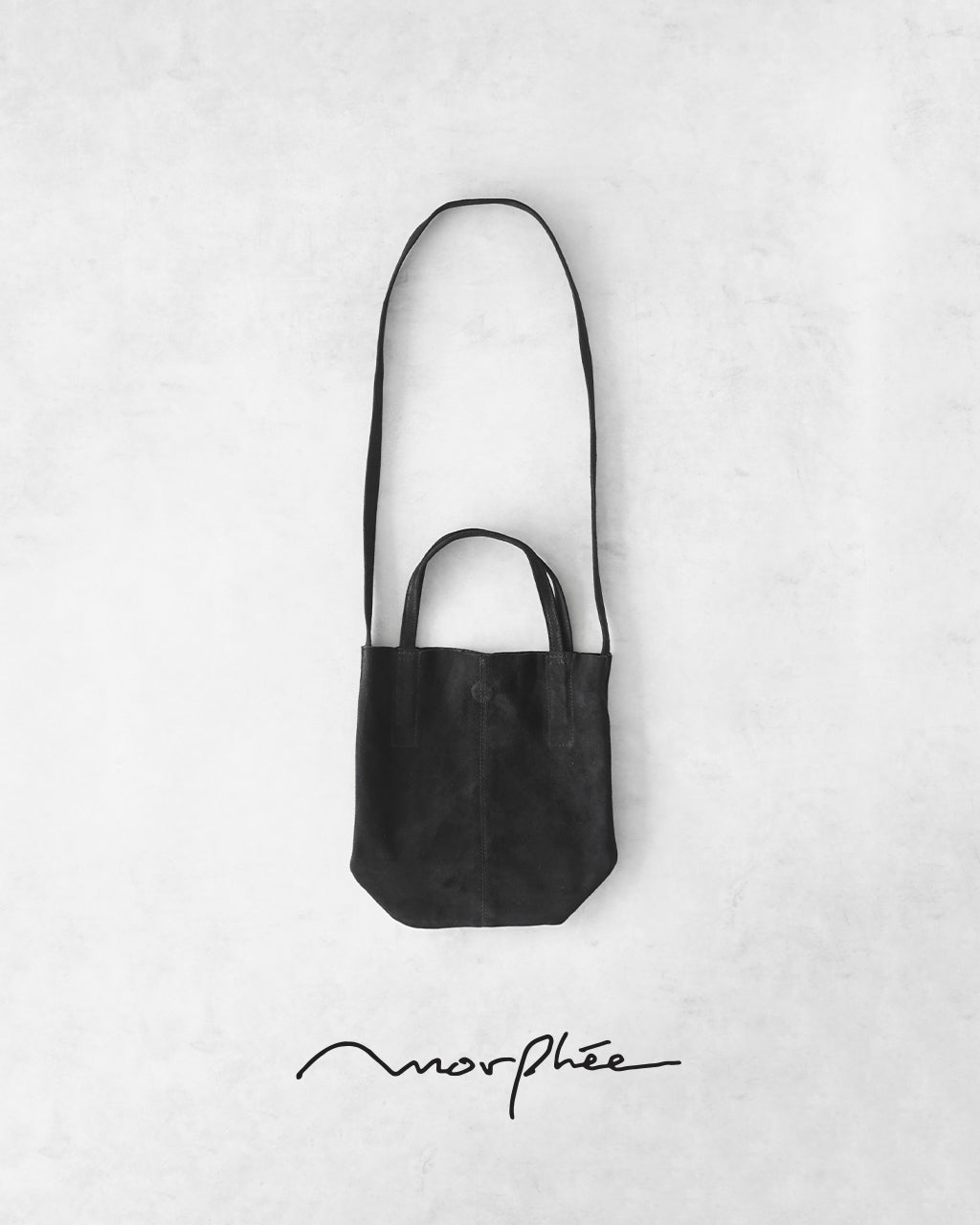 Morphee モルフェ 2WAY スモール トートバッグ ショルダーバッグ オイルスエードブラック 2WAY SMALL TOTE （SS