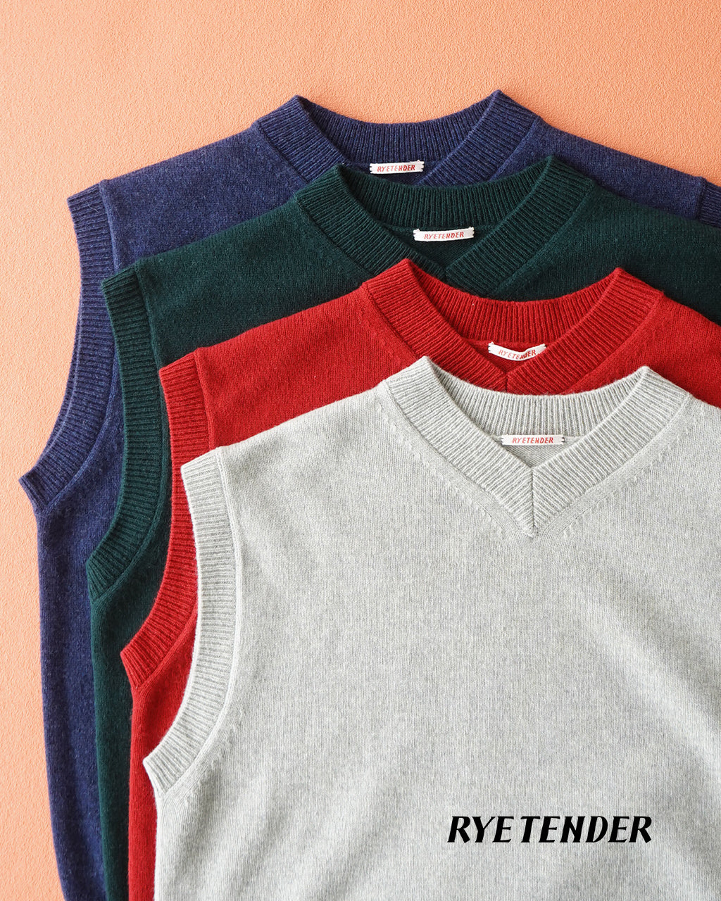 【アウトレット！50%OFF】RYETENDER ライテンダー Vネック ベスト CHELSEA VEST ウール ニット R22-02-0